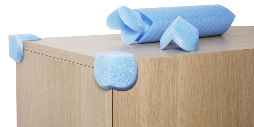 Blue foam corner protectors | Packaging2Buy | foam edge protection
